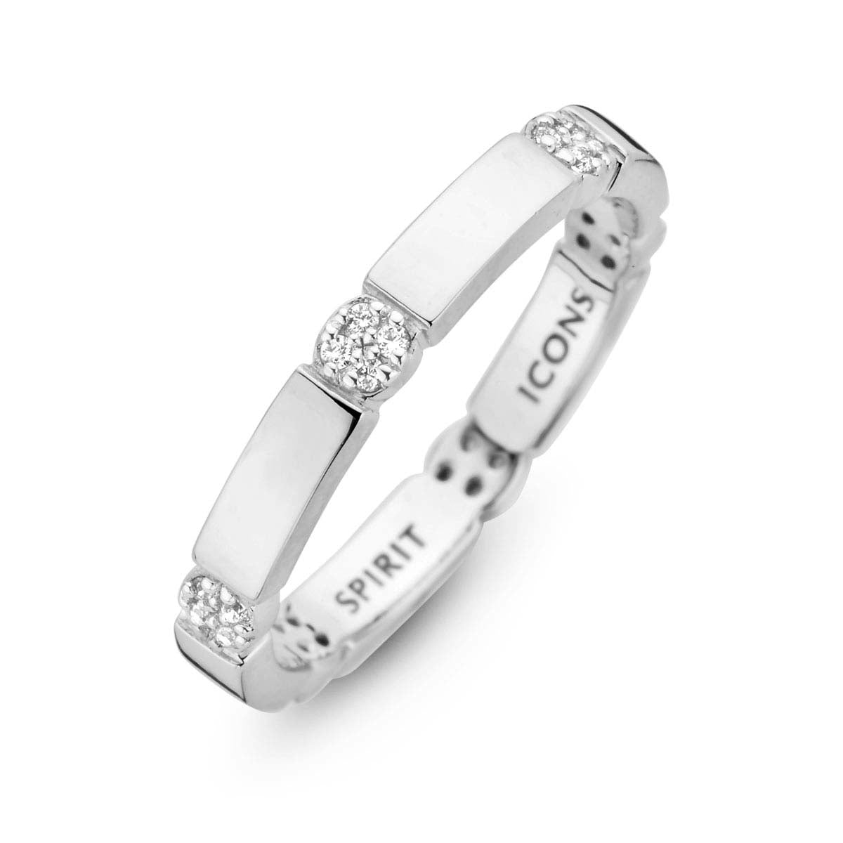 Beat ring - sterlingsølv - zirkonia