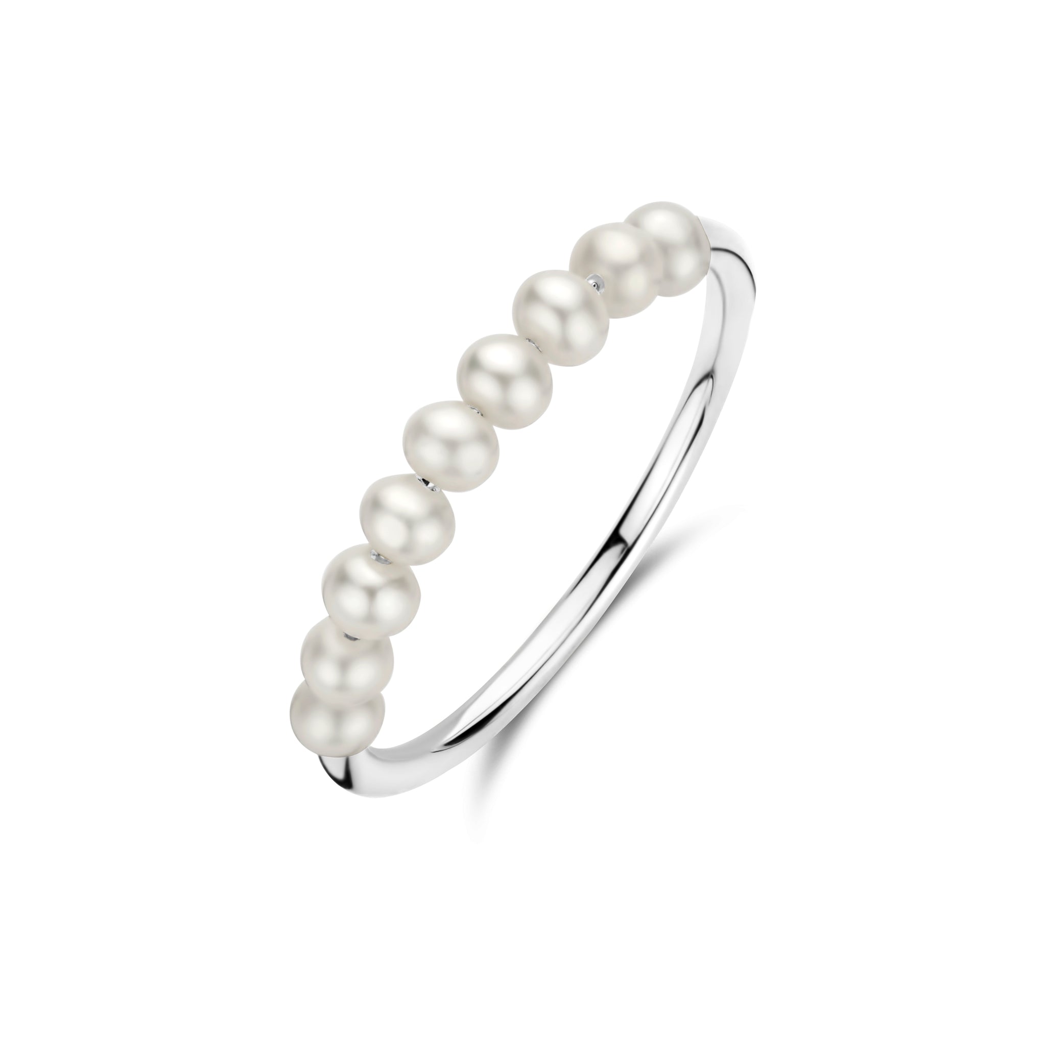 Coco ring - 14 kt. hvidguld med ferskvandsperler